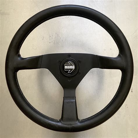 Vintage Momo Monte Carlo Leather Steering Wheel W Hub Miscellaneous