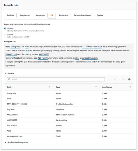 使用内置模型进行实时分析 Amazon Comprehend