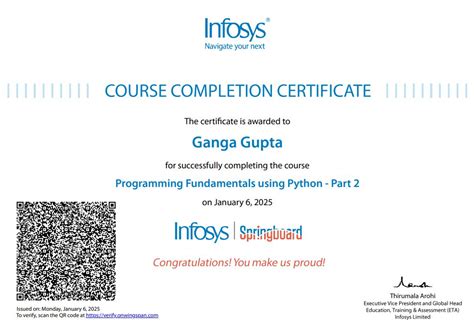 Ganga Gupta On Linkedin Python Programming Certification