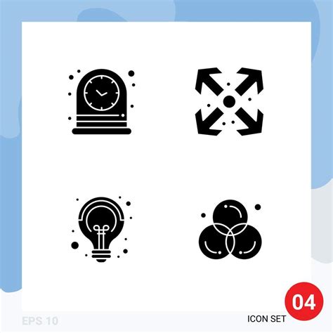 User Interface Pack Of Basic Solid Glyphs Of Clock Idea Watch Maximize