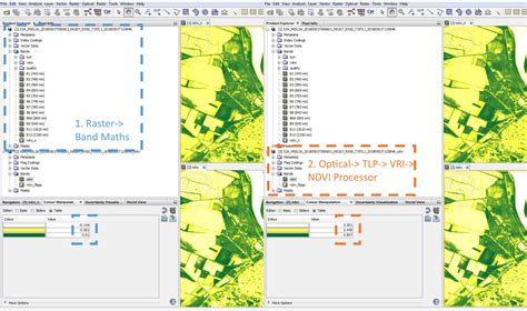 Why Snap Calculates Different Values For Ndvi Via Band Maths And Ndvi Processor Researchgate