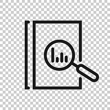 Transparent Audit Document Icon For Business Verification Work Control Document Vector Work