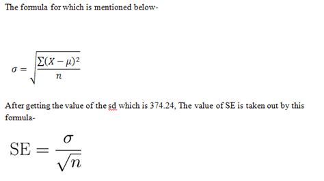 Solved First You Ll Have To Calculate The SEM Use The Formula In The Course Hero