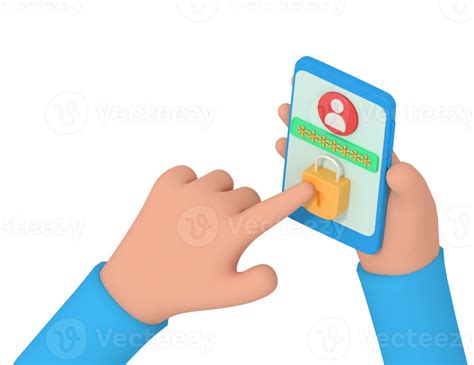 Ilustración 3d De Candado De Seguridad En El Teléfono 19865163 Png