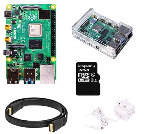 Raspberry Pi 4 Model B Starter Kit Noobs With 32gb Microsd Card