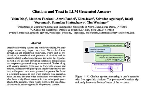 yifan ding on linkedin 🎉 🎉 our work citations and trust in llm