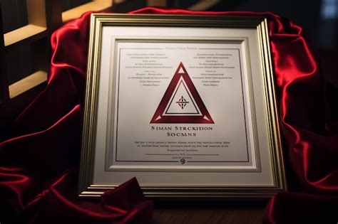 Premium Photo Internship Certification Elegant Symmetric Decor