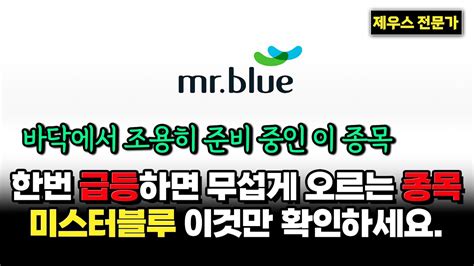 미스터블루 주가 분석 나는 네가 바닥에서 한 일을 알고 있다 미스터블루 미스터블루주가 미스터블루주가전망 Youtube