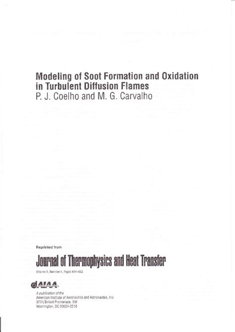 Pdf Modeling Soot Formation And Oxidation In Turbulent Diffusion