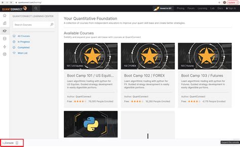 Why The Console Window Is Not Shown In My Browser QuantConnect Com