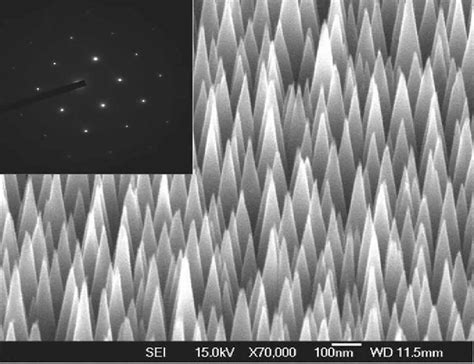 Figure 1 From Amorphous Carbon Coated Silicon Nanotips Fabricated By Mpcvd Using Anodic Aluminum