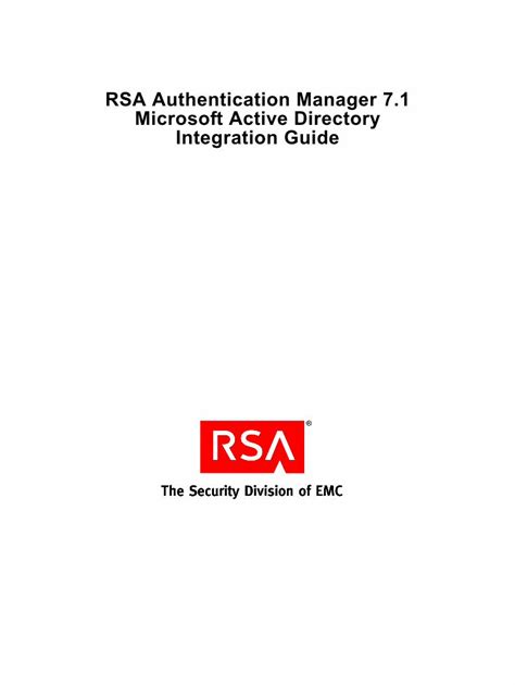 pdf rsa authentication manager 7 1 microsoft active directory