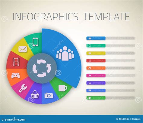 Web Infographic Timeline Pie Template Layout With Stock Vector Illustration Of Design Sign