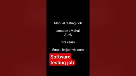software testing job qa manual automation testing job shorts youtube
