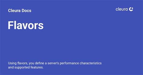 Flavors Cleura Docs