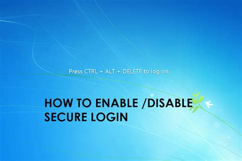 How To Disable Control Alt Delete At Startup Windows With Pictures Freshrer Com A Tutorial S Blog