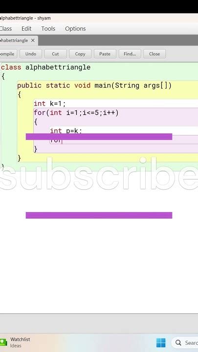 Print Alphabet Triangle Program In Javasimple Coding 👍 Youtube