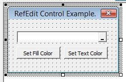 Excel VBA RefEdit Control Excel Range GUI Control
