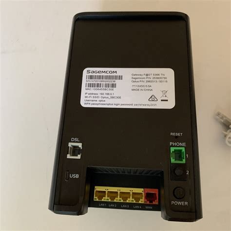 Optus Gateway Fast 5366 Tn Wi Fi Modem Router Dual Band Nbn Compatible Retro Unit