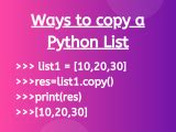 Ways To Copy A List In Python AskPython
