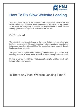 PPT How To Reduce Website Loading Time In Easy Steps PowerPoint