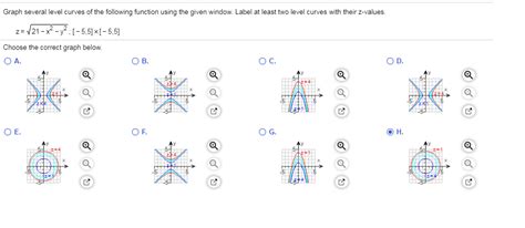 Solved Graph Several Level Curves Of The Following Function