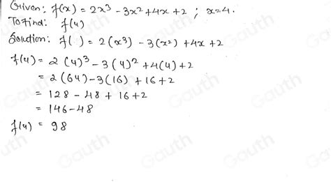solved 17 use direct substitution to evaluate the given polynomial