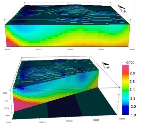 The Subsurface Density Distribution Model Results From The 3d Inversion Download Scientific
