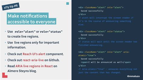 12 Tips For More Accessible React Apps Slides React Finland 2019 Manuel Matuzovic