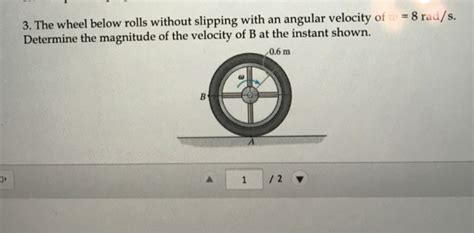 Solved The Wheel Below Rolls Without Slipping With An Chegg Com