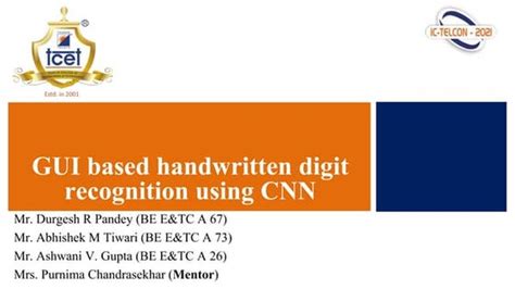 Handwritten Digit Recognitionppt1pptx