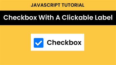 create checkbox with clickable label coding artist