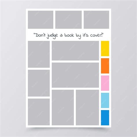 Premium Vector Collage Template Moodboard Layout Mood Board Background Mosaic Pictures Album Grid