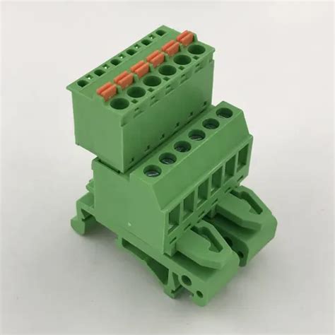 Din Rail Mounted Pluggable Spring Terminal Block High Quality Din Rail Mounted Pluggable Spring