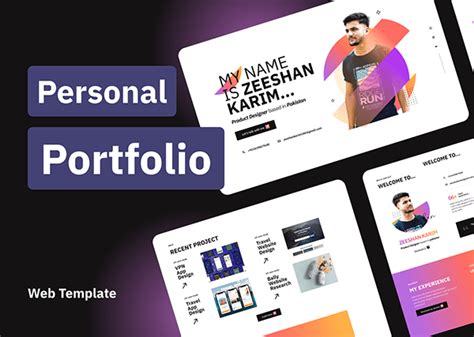 personal portfolio web template on behance