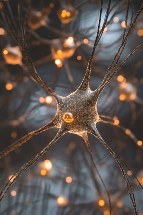 Neural Network Grid With Synapse Connections Stock Illustration