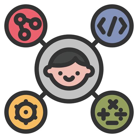 Stem Icon Line Color Vector Illustration 11961880 Vector Art At Vecteezy