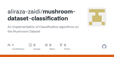 Github Aliraza Zaidi Mushroom Dataset Classification An