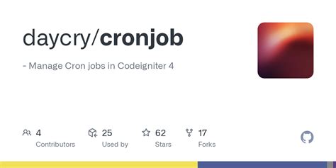 Github Daycrycronjob Manage Cron Jobs In Codeigniter 4