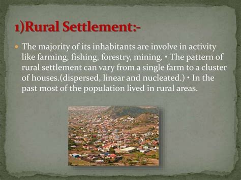 Types And Pattern Of Rural Settlement PPTX