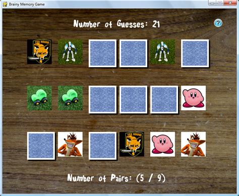 Python Brainy Memory Game Using Pygame My Programming Notes