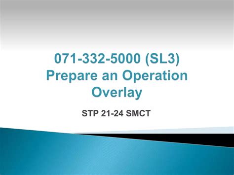 071 332 5000 Prepare An Operation Overlay Pptx