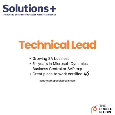 solutions plus partnership on linkedin hiring technicallead