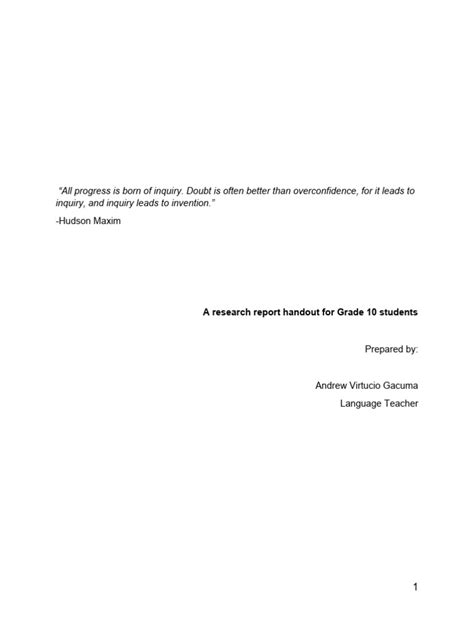 Research Handout Pdf Quantitative Research Methodology