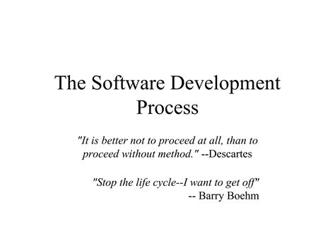 The Software Development Process | PPT | Programming Languages | Computing