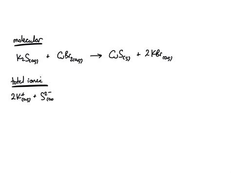 solved write the net ionic equation for the precipitation reaction