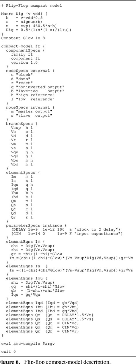 Figure 6 From An Extensible Compact Model Description Language And
