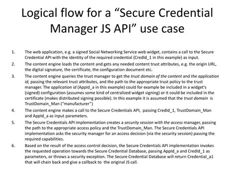 Ppt Secure Credential Manager Powerpoint Presentation Free Download Id3184328