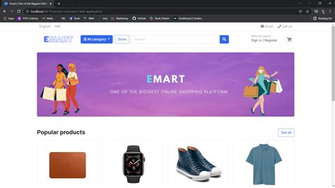 github projecto in simple e commerce web application