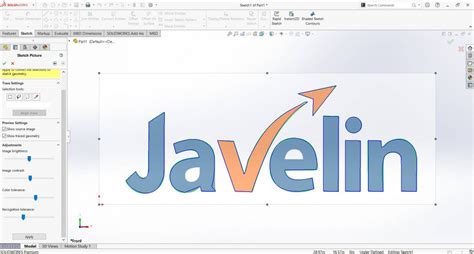 Converting A Logo Bitmap Image File Into A Vector Sketch For Solidworks